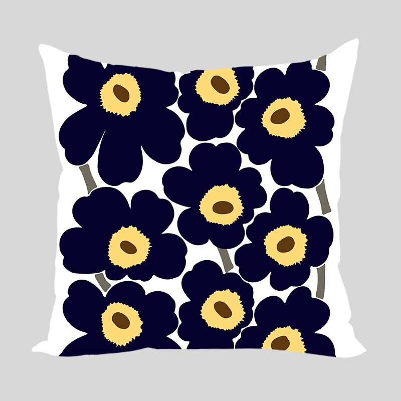 Подушка декоративная Незабудки 40х40 велюр Акварель