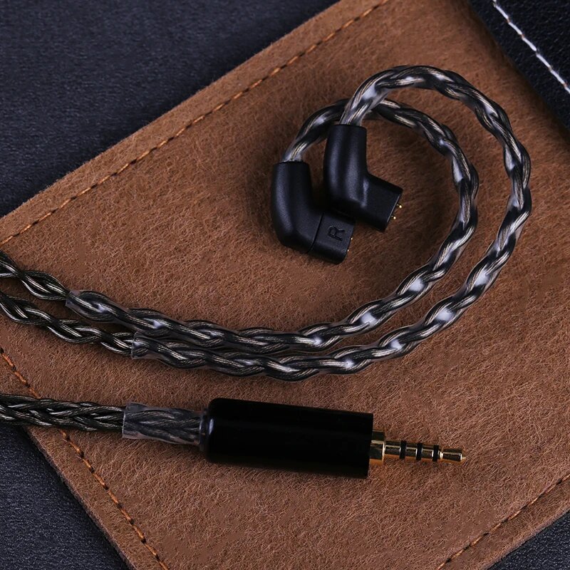 OPENHEART 8-жильный посеребренный медный кабель для наушников Grey 2.5BAL QDC