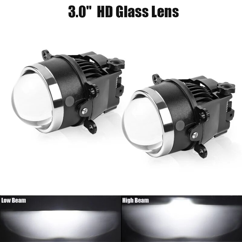 3,0 дюймовый Bi светодиодный противотуманный фонарь с регулируемым кронштейном для объектива HD Стеклянные линзы для проектора H11 лампы для SUBARU Ford/Focus/Honda/Nissan/Renault 2x HD Glass lens