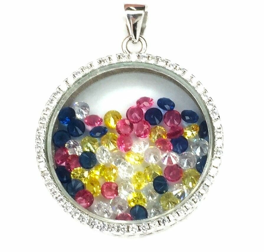 Подвеска, серебро, 925 проба, родирование, фианит