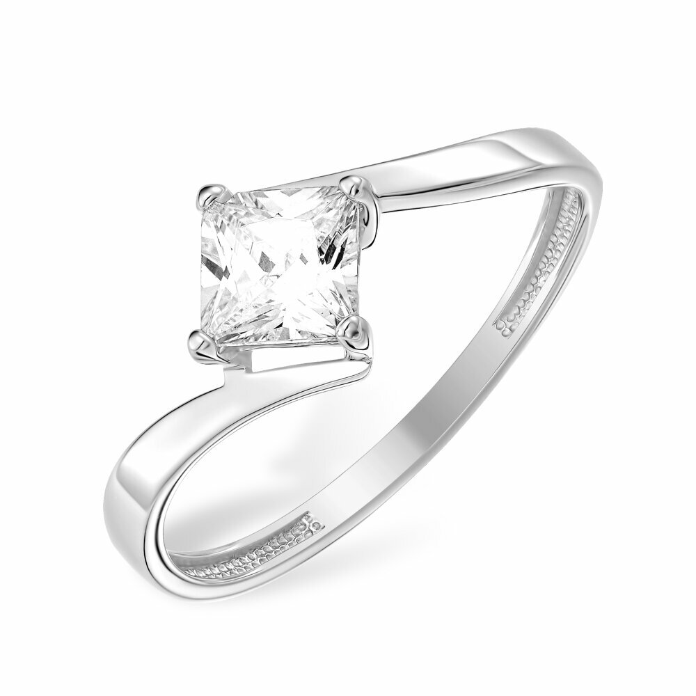 Кольцо, серебро, 925 проба, фианит