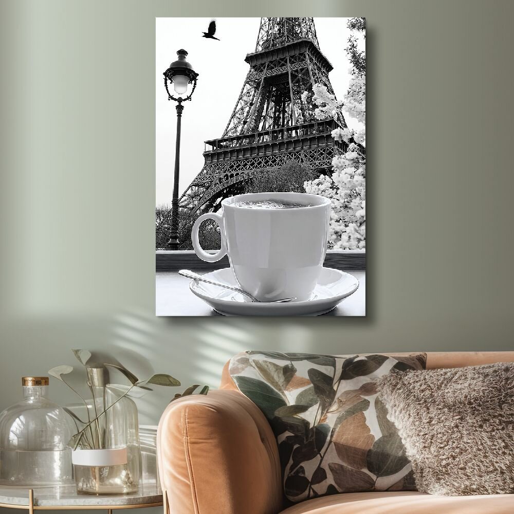 Картина на стену, интерьерная karTTina "Кофе в Париже", 50х70см 1шт.