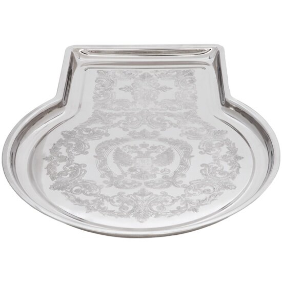 Поднос Кольчугинский Мельхиор для самовара с гравир. рисунком никел. С9108/2