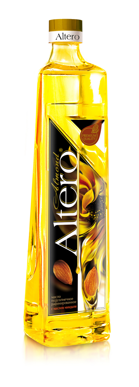 Масло подсолнечное ALTERO Almond, с добавлением миндального масла, 810мл