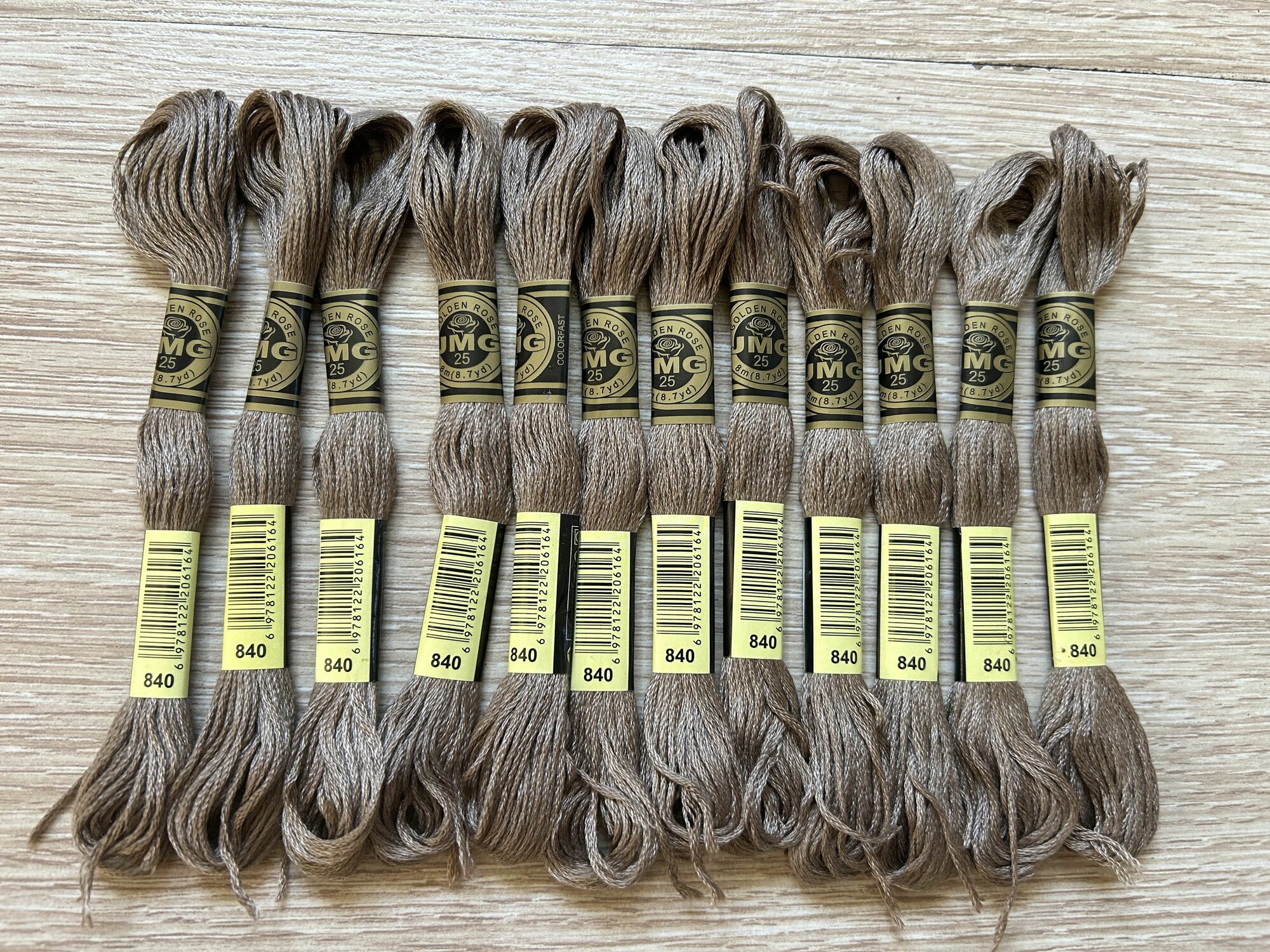 Нитки для вышивания JMC мулине (150-3866) 100% полиэфир 12 штук x 8 м