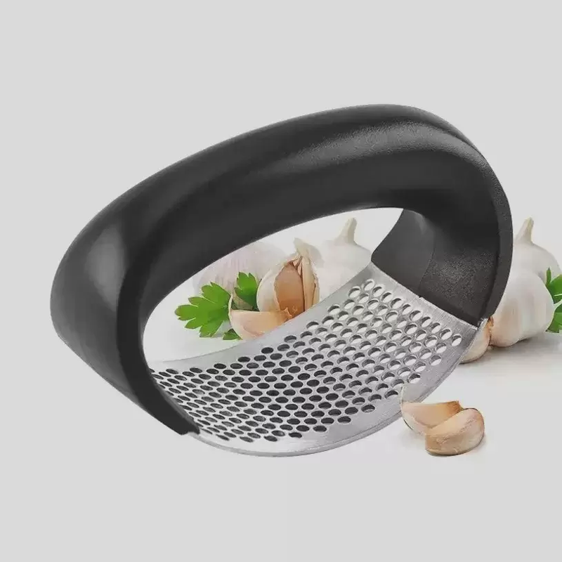 Пресс для чеснока A2C Trade, пластик, нержавеющая сталь, чёрный