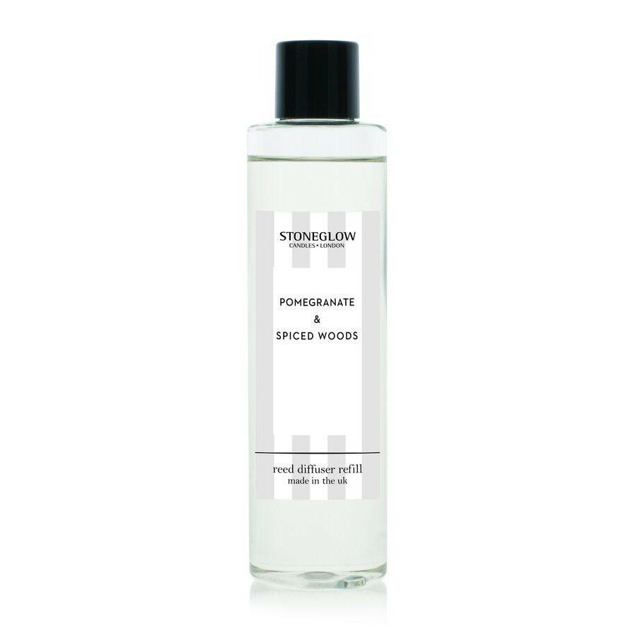 Наполнитель Stoneglow 027007, для аромадиффузоров, жидкость, гранат и пряное дерево, 200 мл.