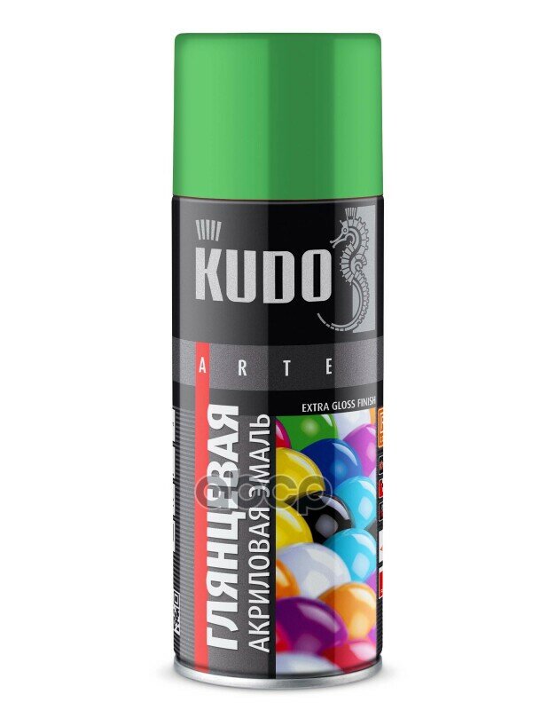 Эмаль универсальная акриловая RAL 6024 светло-зеленая высокоглянцевая KUDO 520 мл Kudo арт. KUA6024