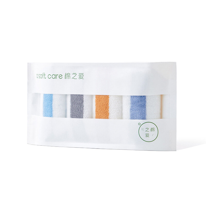 AAAAA Антибактериальное детское полотенце из чистого хлопка, детское полотенце для лица, чистая пластиковая упаковка, 25*50 см, 4 штуки