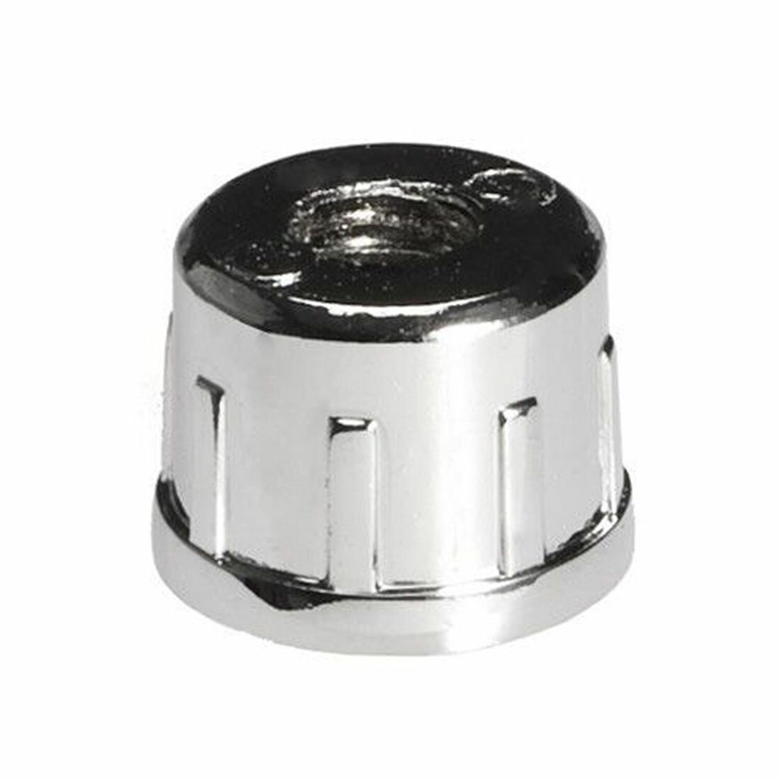 Заглушка декоративная для трубы d25мм, с резьбой, пластиковая, хромированная