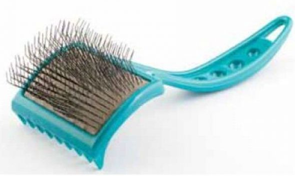 Вака Пуходерка средняя пластмассовая без капель, для длинношёрстных собак