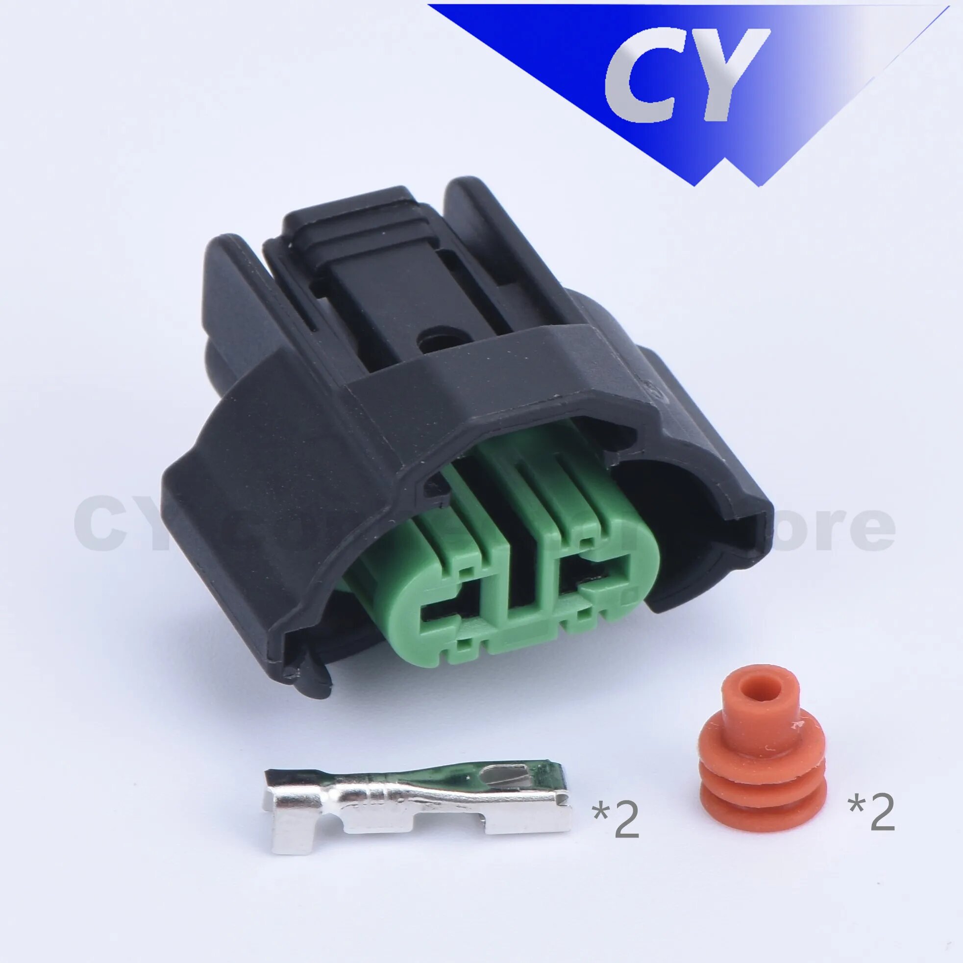 Черный 2-контактный автомобильный водонепроницаемый разъем «мама» (2,8), разъем для 50set