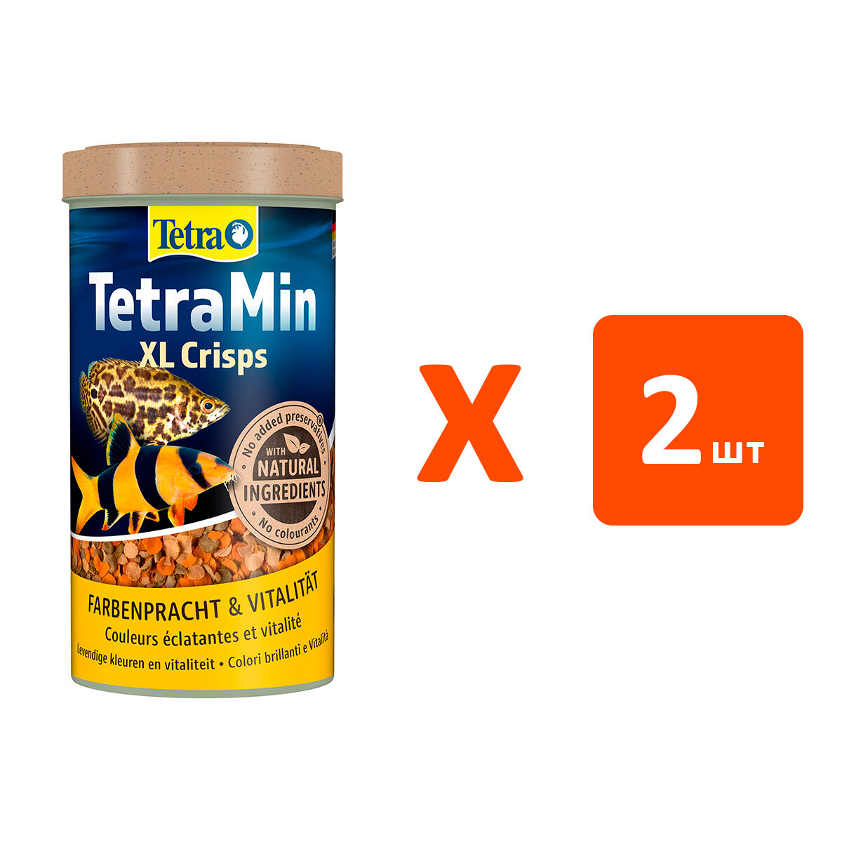 TETRAMIN PRO XL CRISPS корм чипсы для всех видов рыб крупные чипсы (500 мл х 2 шт)