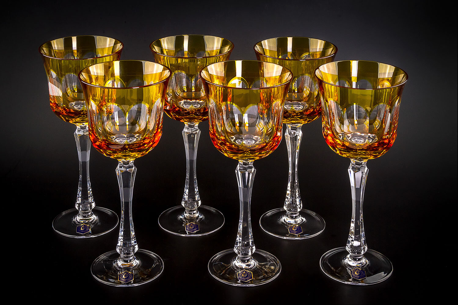 Бокал для воды, коллекция Токката, хрусталь, цвет янтарный CRISTALLERIE de MONTBRONN