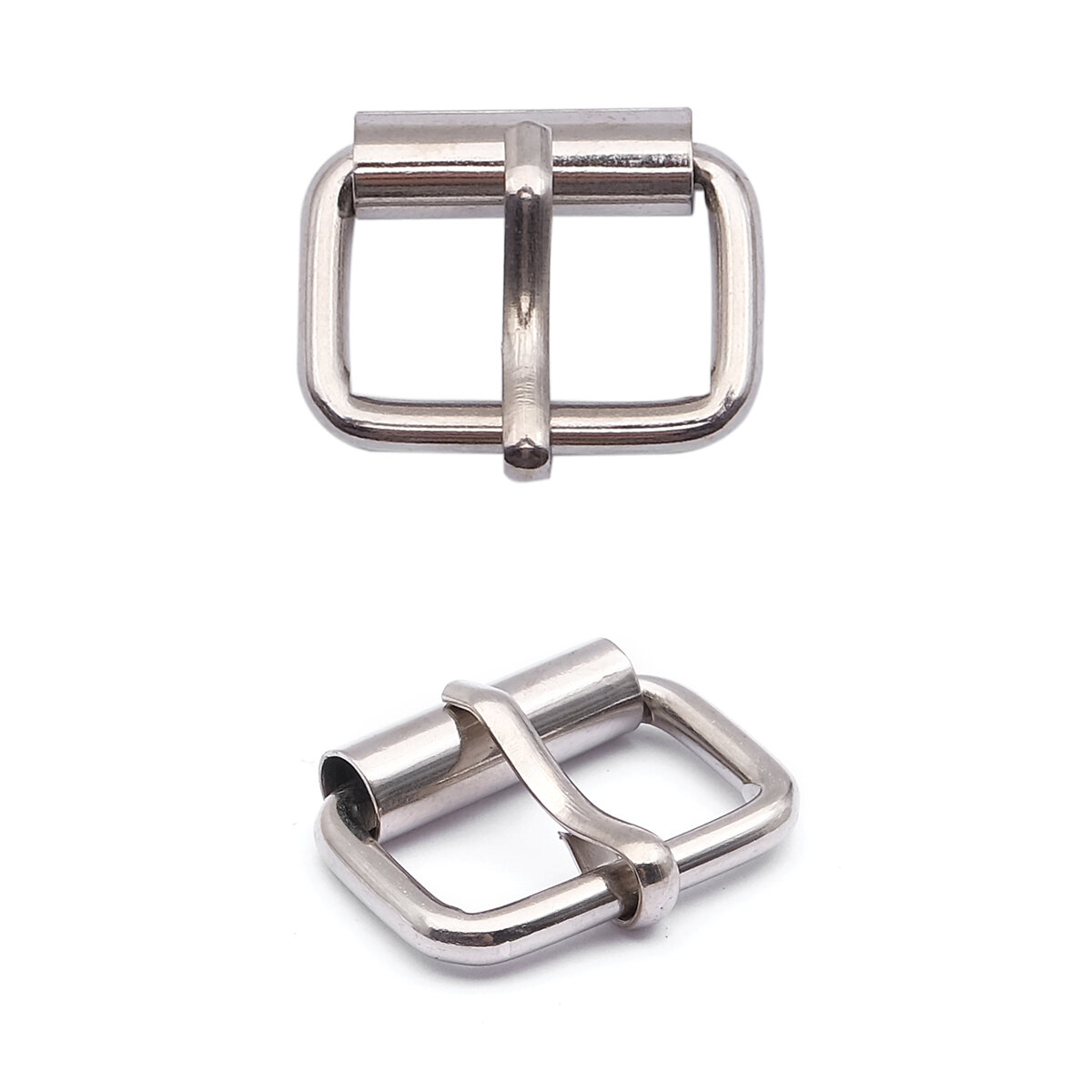 Пряжки для ремней айрис, металл, цвет никель, 100 штук, размер 2х1,3 см