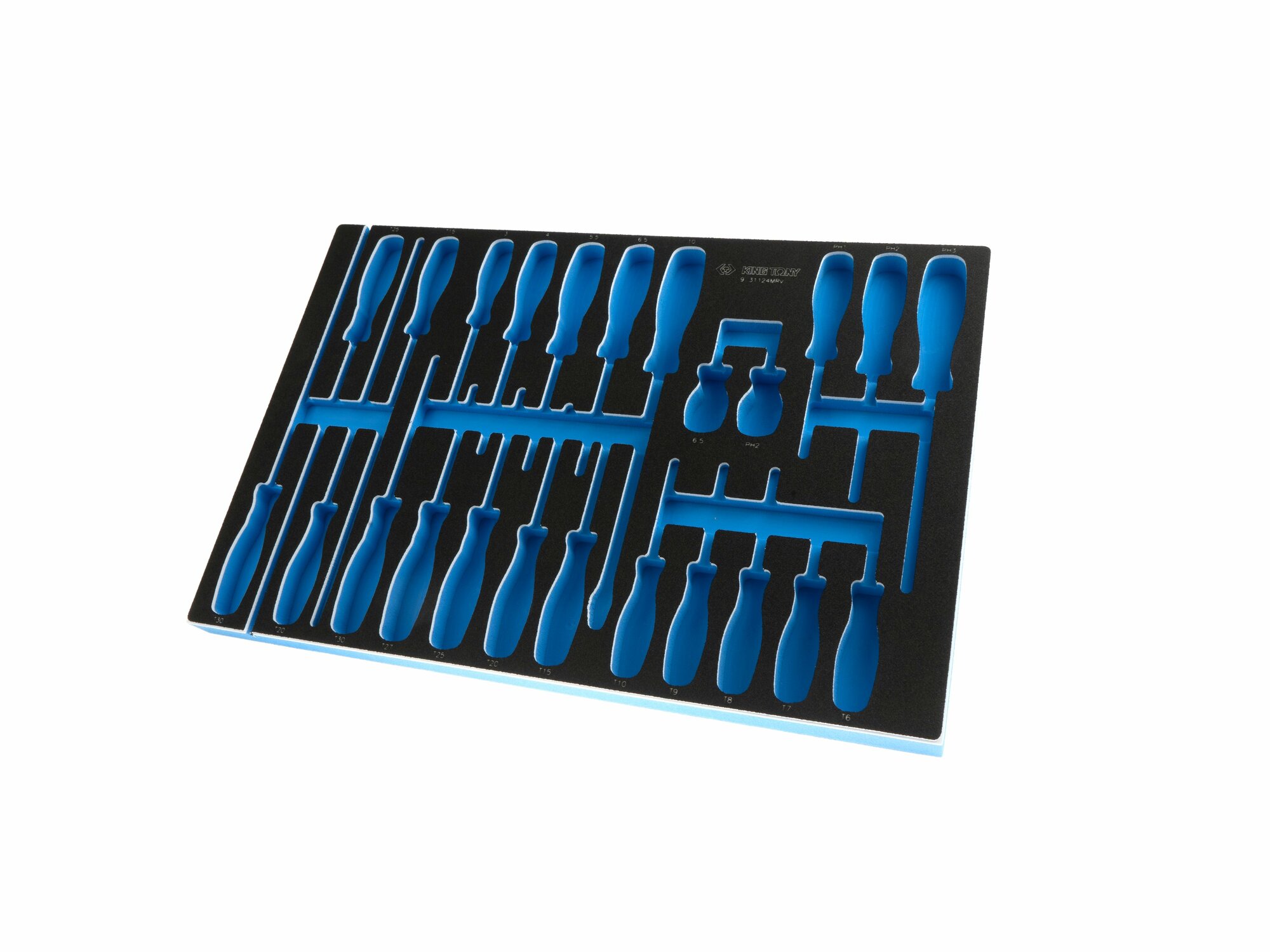 KING TONY Ложемент для набора отверток 9-31124MRV, EVA 85810932B