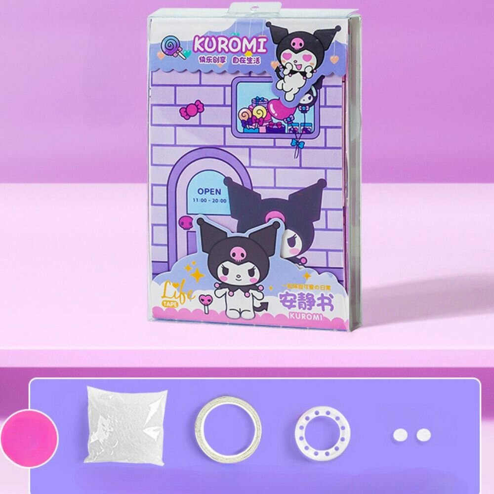 Тихая книга ручной работы Sanrio, Без резки, один бесплатный комплект материала. kuromi