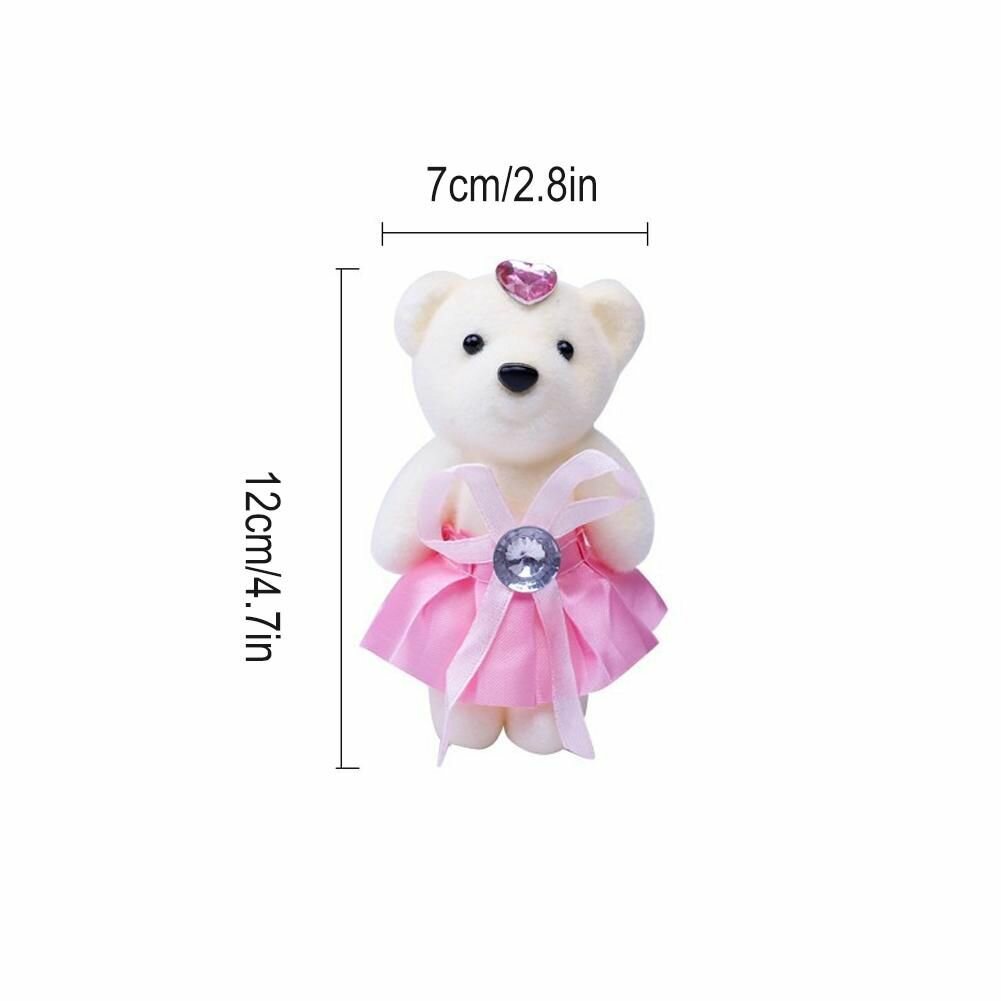 10 шт./20 шт. плюшевый мультяшный мишка, упаковочный материал для букета, подходит подарков на 8 марта и День святого Валентина