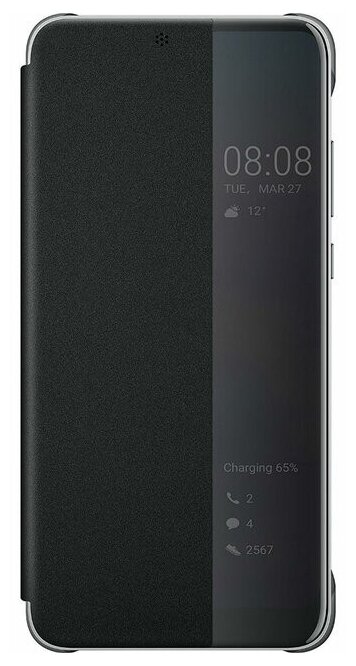Чехол-книжка HUAWEI P20 Smart View Flip Cover Black 51992399