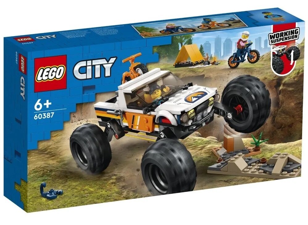 Конструктор LEGO City 4X4 Off-Roader 60387, 252 элементов, 6+, совместим с AR