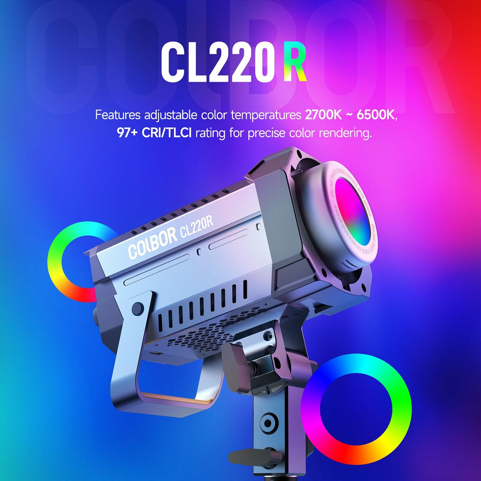 COLBOR CL220R 220 Вт видеолампа с двойной цветовой температурой