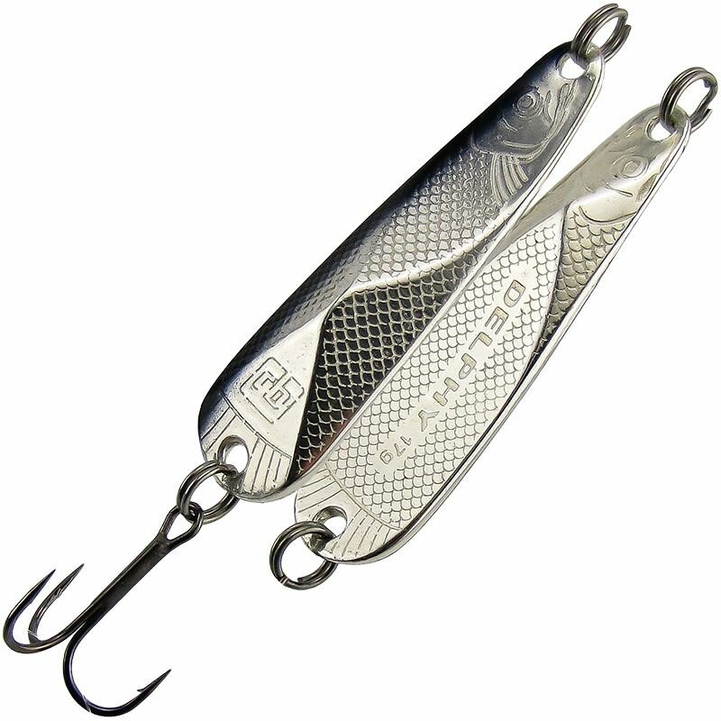 Блесна литьевая из латуни на жереха, покрыта серебром RB Делфи 21 гр - 28