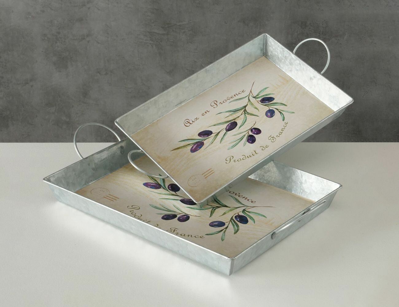 Набор сервировочных подносов гордость прованса, металл, 38 и 46 см, 2 шт, Boltze 2022056