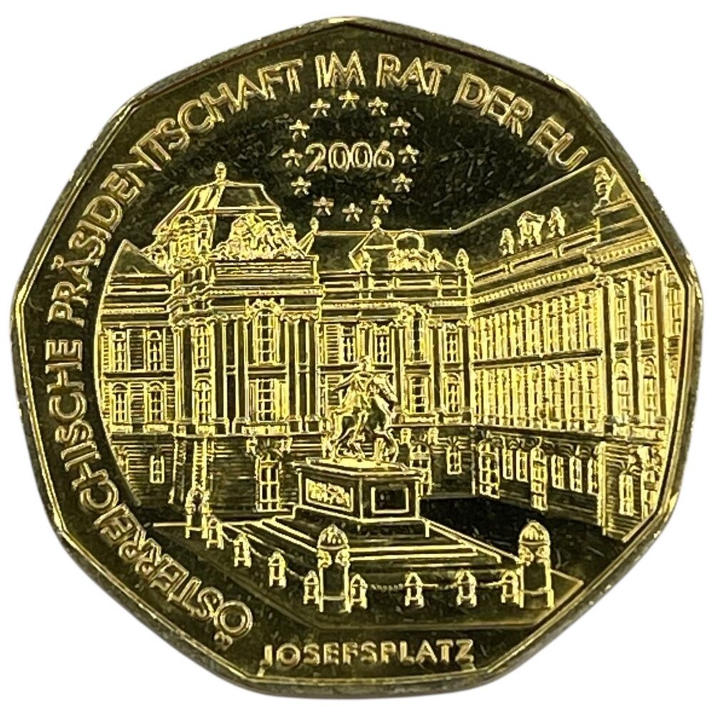 Австрия 5 евро 2006 г. (Председательство Австрии в ЕС) (Ag/Au)
