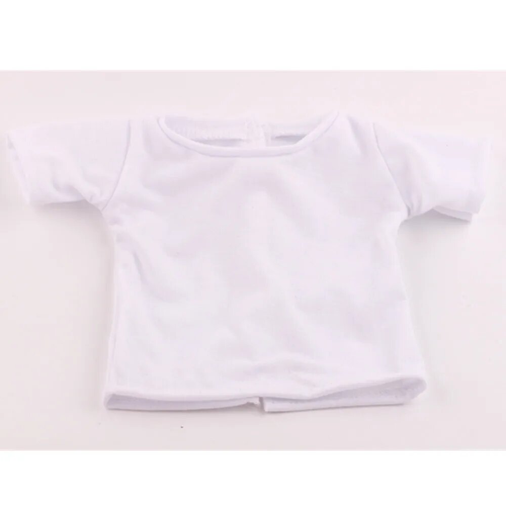 Футболка для куклы 16-18 дюймов luckdoll Белый, b878