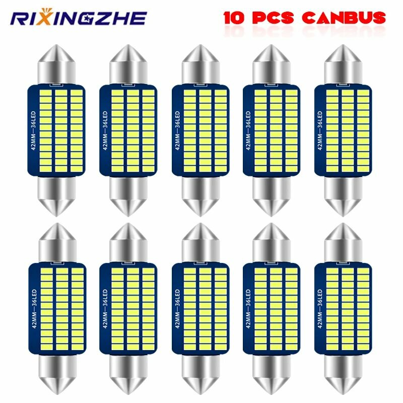 10 шт. C5W LED C10W Автосвет 31мм, 36мм, 39мм, 41мм, 4000