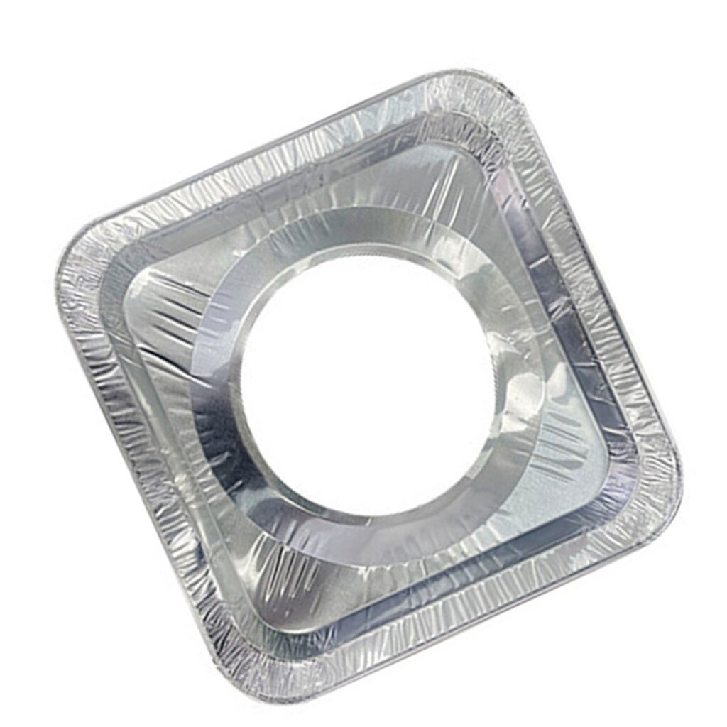 Круглая / Квадратная Алюминиевая фольга Крышка для газовых горелок Защитные прокладки для нагрудника для газовых горелок