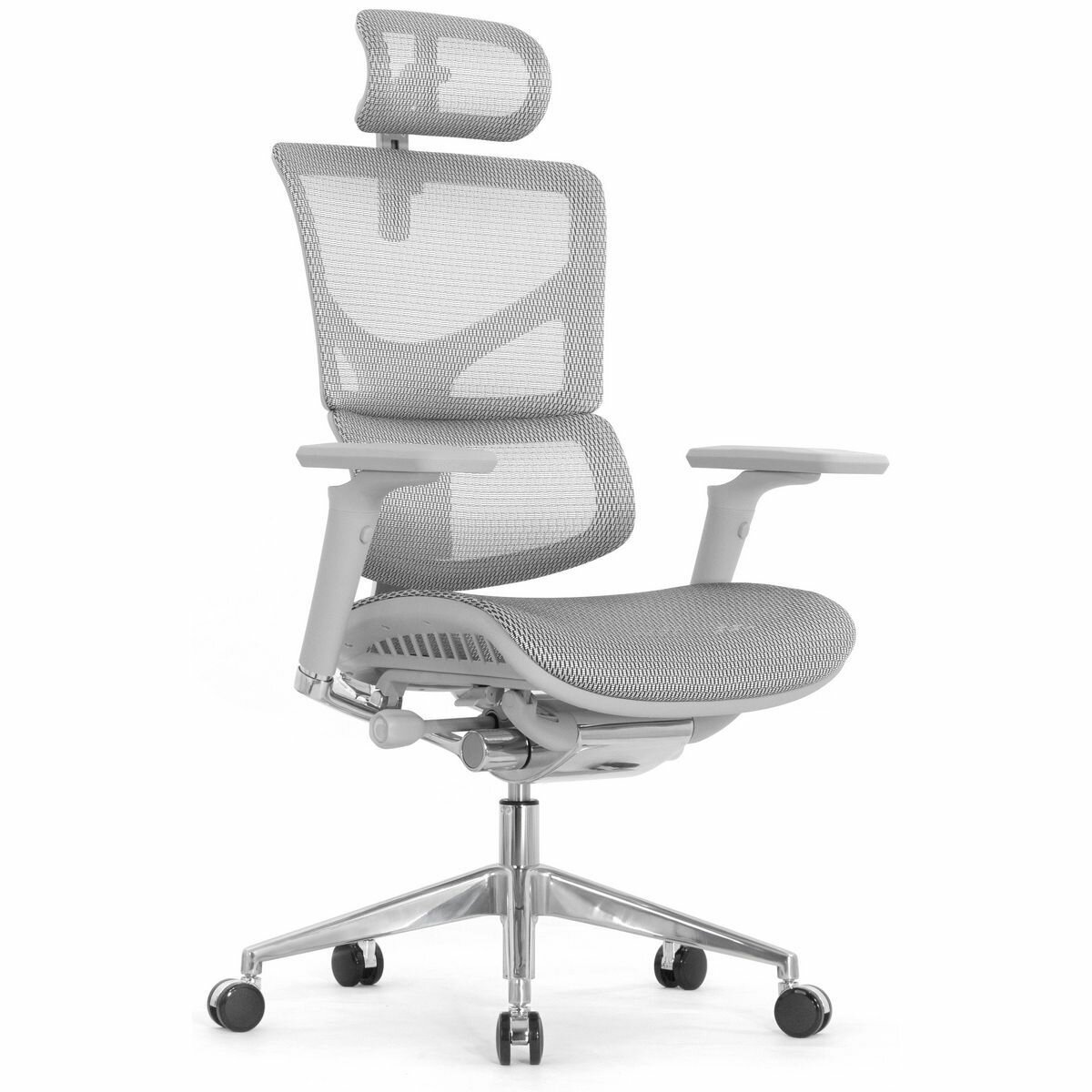 Эргономичное офисное кресло FALTO Expert 2 Sail HSAM 01-G NEW (сетка белая, каркас серый), арт. HSAM01-NG-W-6D