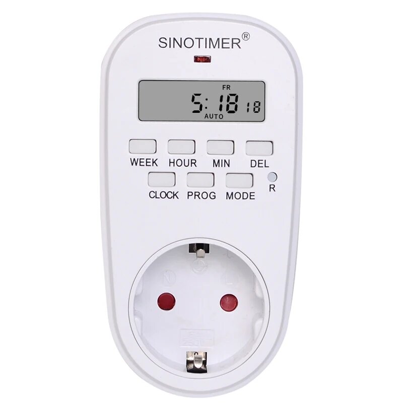 SINOTIMER TM518-UK 7-дневный программируемый таймер розетки EU plug