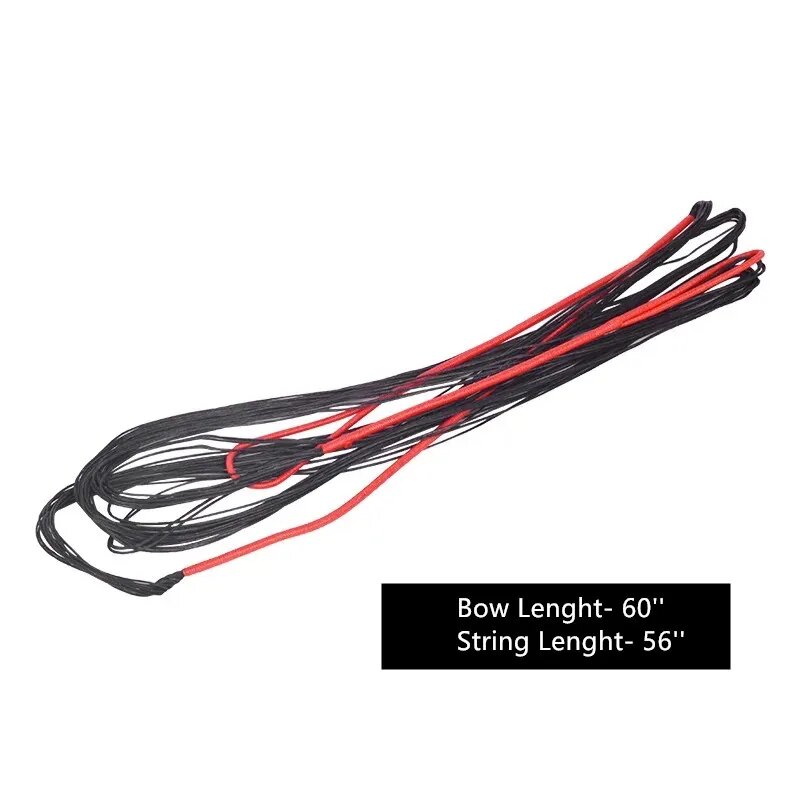 Тетива для лука Flying bowstring, черная, 12 нитей, 48-70 дюймов string 56in-red