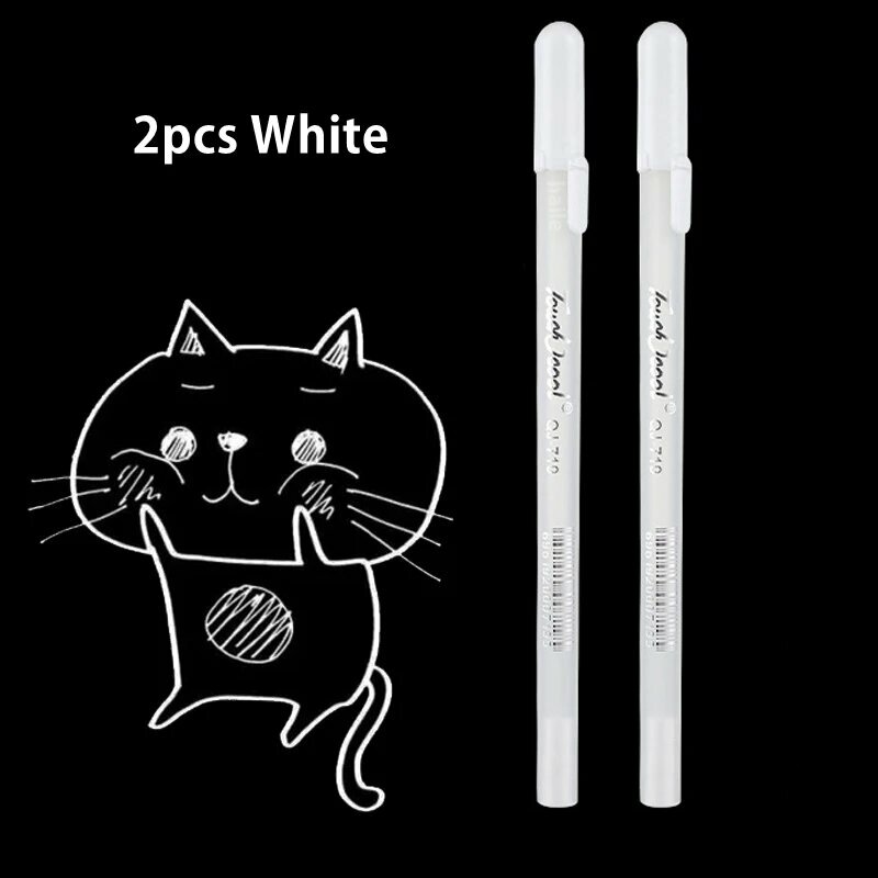Haile белые гелевые ручки 2/4 шт. Белый, 2 pcs white A