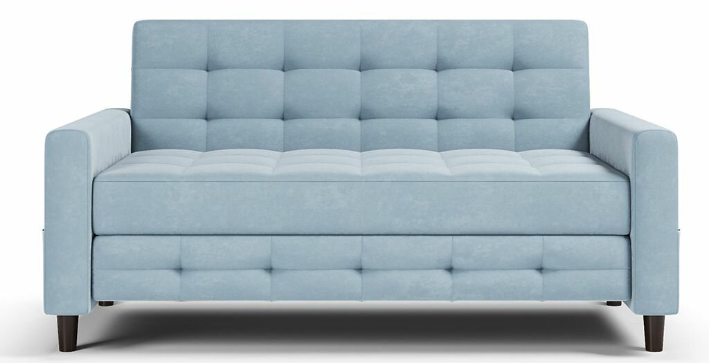 Диван-кровать Нован Мини, 142х87х79 см, велюр Bingo Blue, механизм Аккордеон, детский диван раскладной