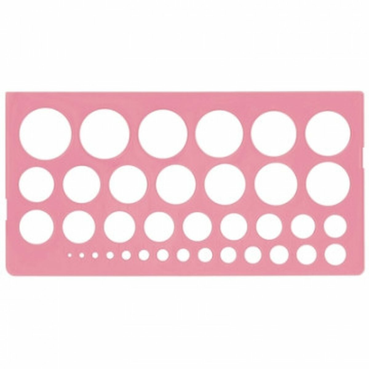 Трафарет окружностей Стамм (от 1 до 36мм) цветной (ТТ21), 20шт.