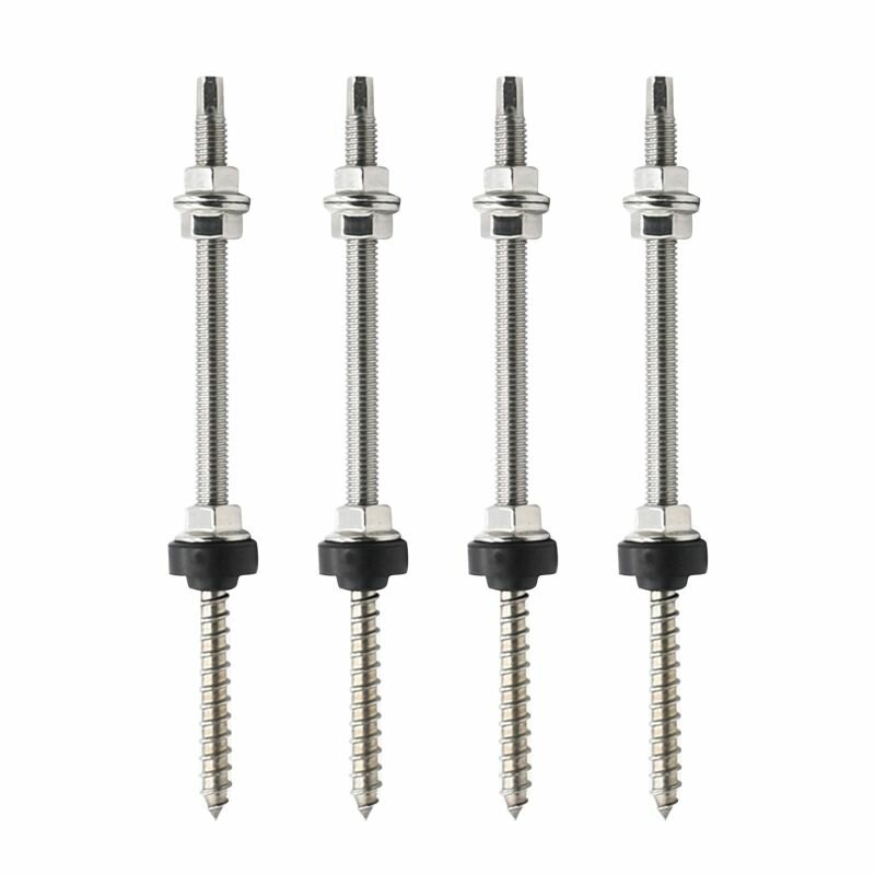 4шт, фотоэлектрический кронштейн из нержавеющей стали с двуглавым шурупом для дерева-25 см