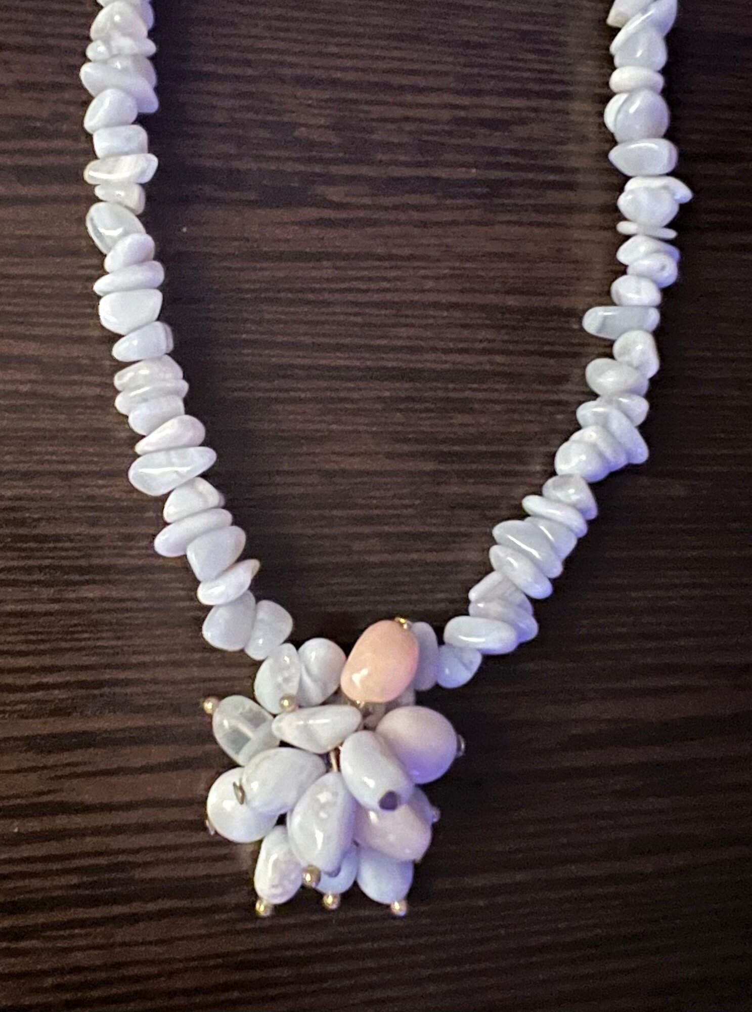 Комплект бижутерии: колье, серьги, опал