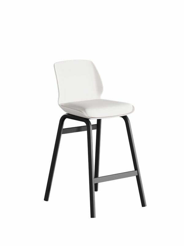 Барный стул с железными ножками и спинкой