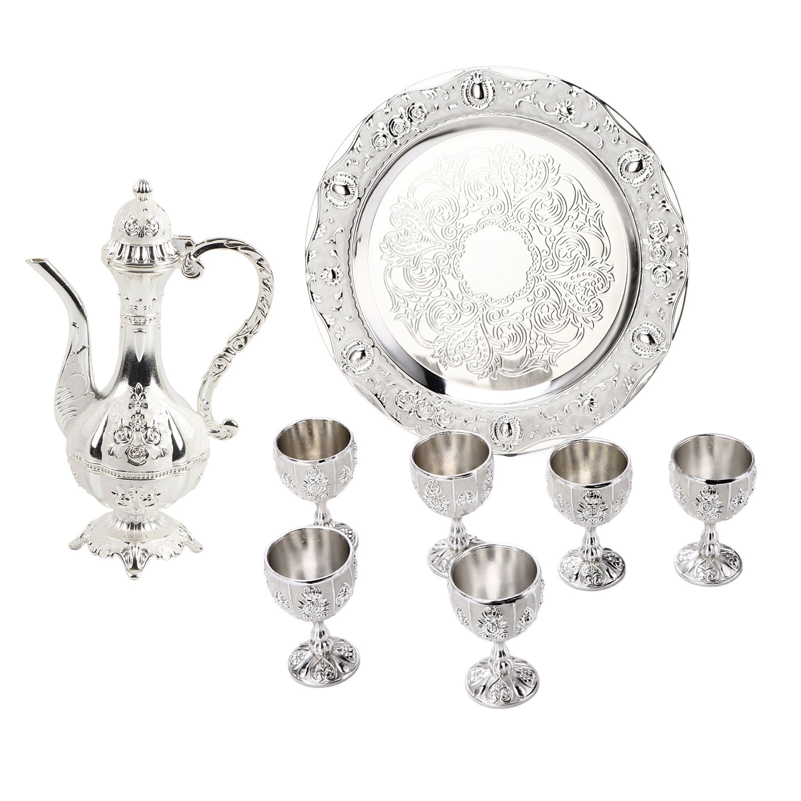 Европейский серебряный бокал для вина, белый