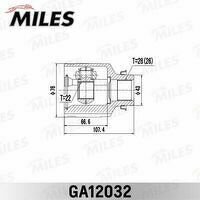ШРУС KIA SHUMA, II/SEPHIA, II/MENTOR, II/SPECTRA 97-04 внут. прав. MILES