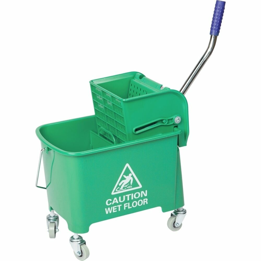 Тележка уборочная Luscan мини с отжимом, Professional, 20 л, 63x27x67 см, зеленая (AF08068)