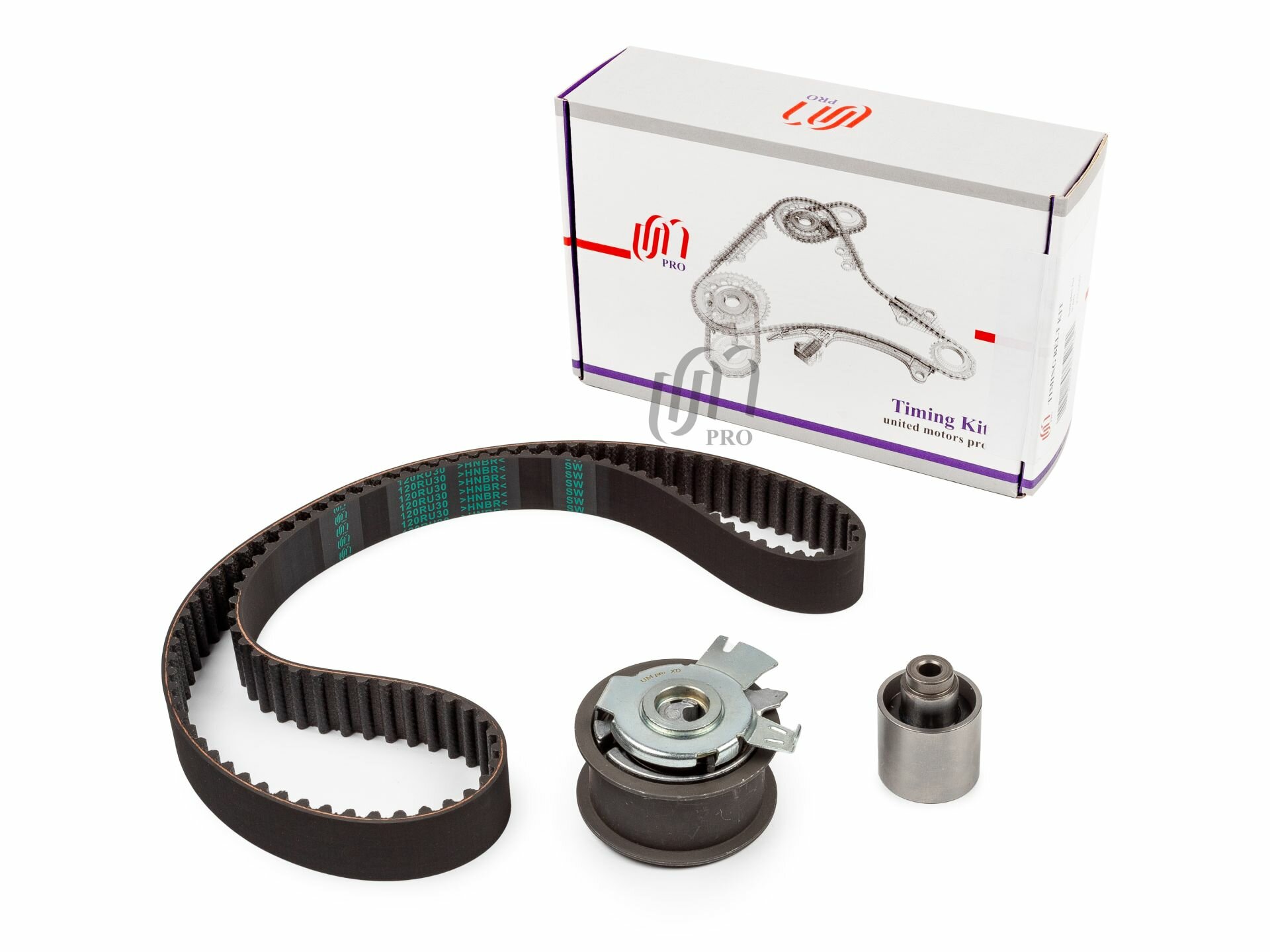 Комплект ремня ГРМ VAG AMF/AWX/AWF (ролик+ремень) (038 198 119A) UMpro
