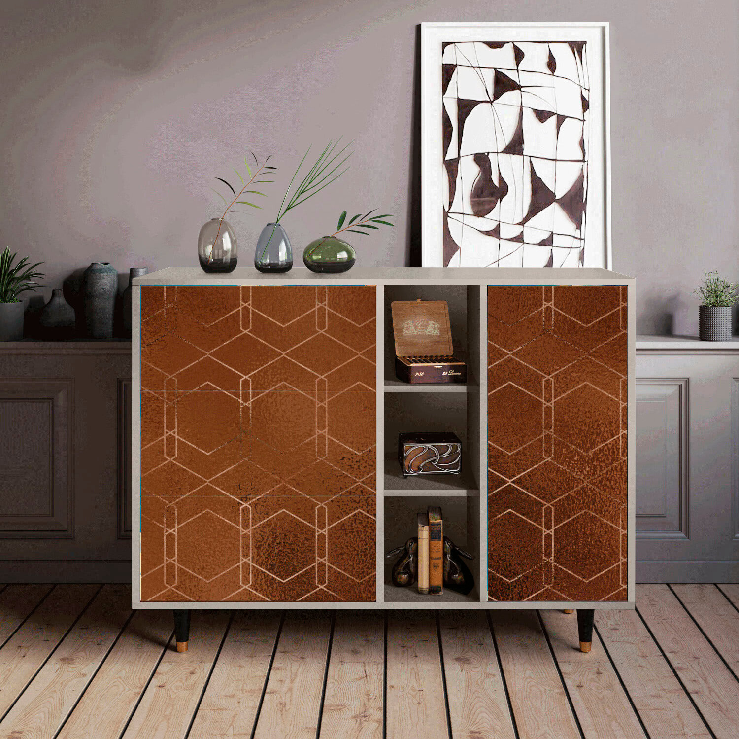 Комод - STORYZ - BS2 Chocolate Bar, Разер - 125 x 97 x 48 см , Цвет корпуса - Сатин