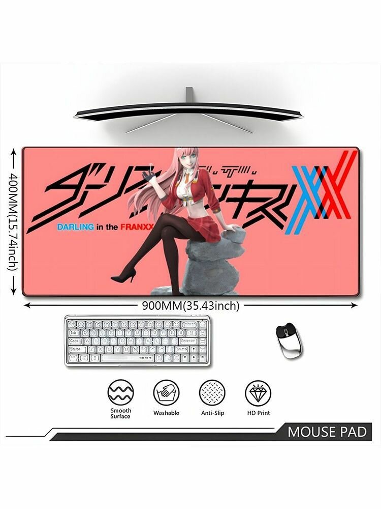 Подарочный набор Zero Two "Anime cute", мышь, клавиатура, 90x40 см