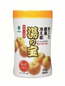 Соль для ванны японская "Kiyou", банка 700 г. с минеральными компонентами, с ароматом юдзу, Япония