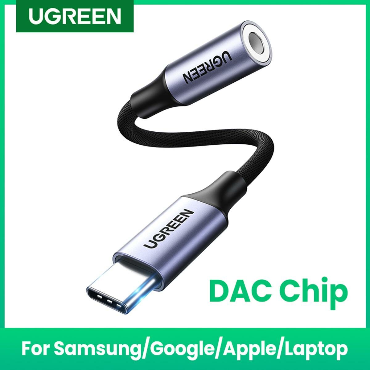 UGREEN USB Type C - 3,5 мм кабель для наушников AUX Jack адаптер USB C - Aux аудиокабель ЦАП чип для Google Pixel 4 3 2