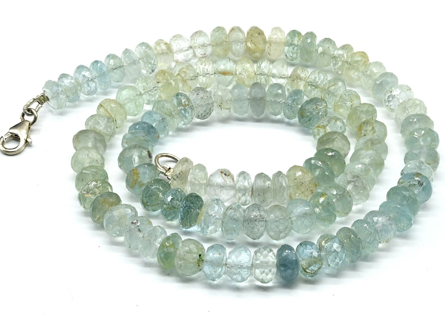 Бусы, аквамарин