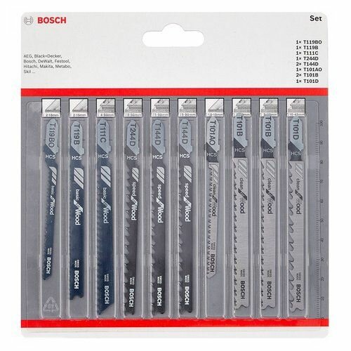 Набор пилок лобз. по дереву BOSCH 10 шт. Bosch 2607011169
